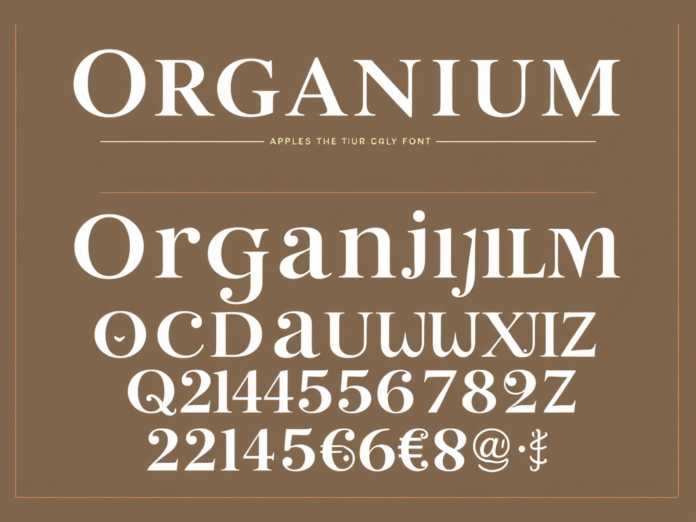 fonts like organum with glyphs - Blunturi